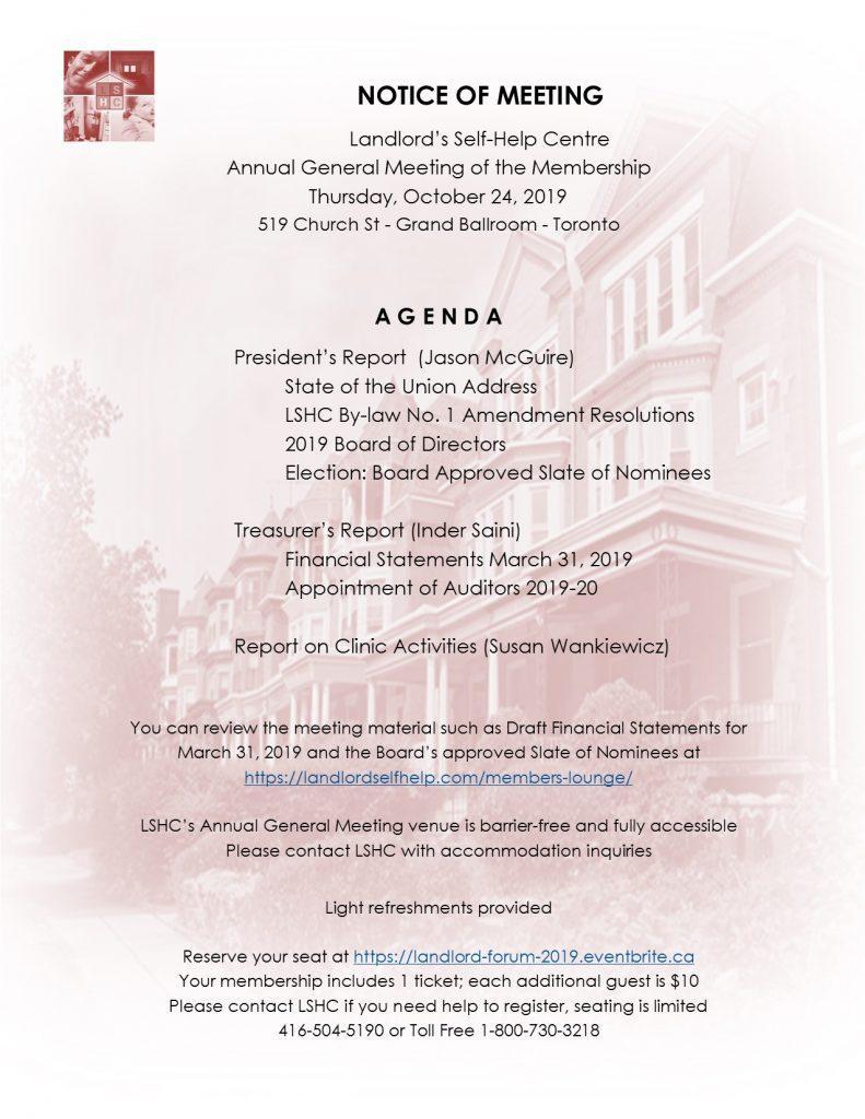2019-AGM-Notice - Landlord's Self Help Centre